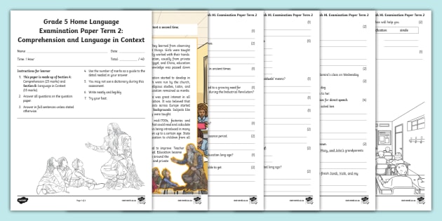English Test Grade 5 Worksheet
