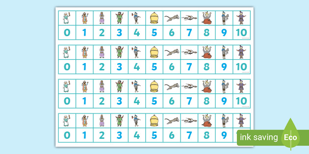 FREE! - Dick Whittington Number Track 1 10 (teacher made)