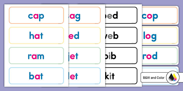 Sound Wall Short Vowel Word Cards (teacher made)