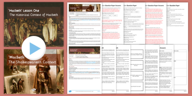 Macbeth Context Lesson Resource Pack | GCSE English | Beyond