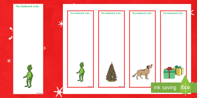 The Christmas Imp Editable Bookmarks