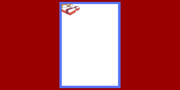FREE! - Twin Bed Page Border | Page Borders | Twinkl