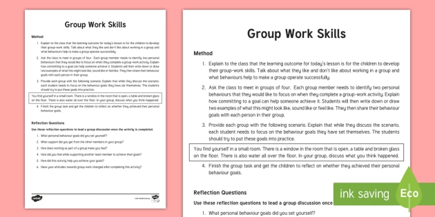 Group-Work Skills Activity