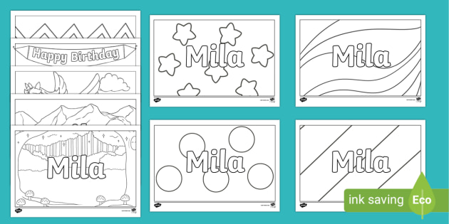 FREE! - Mila Name Simple Colouring Activity Sheets