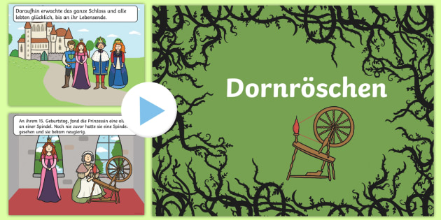 Dornröschen Spindel Zeichnung