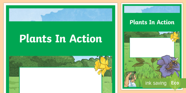 Plants in Action Year 4 Biological Sciences Editable Book Cover