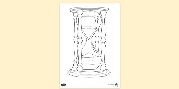 FREE! - Hourglass Colouring Sheet (teacher made)