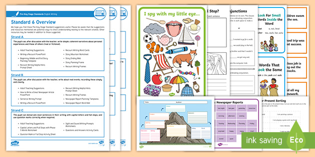 Pre-Key Stage Standards English Writing Standard 6 Complete Resource Pack