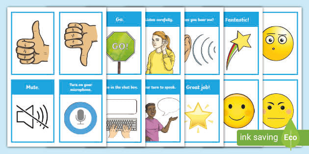 FREE! - Communication Cards for Online Teaching