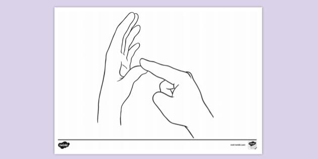 FREE! - BSL Letter A Colouring Sheet | Colouring Sheets
