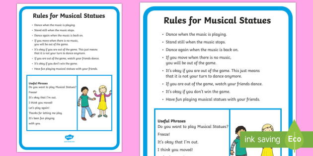 Musical Statues Rules and Social Scripts | Musical Statues