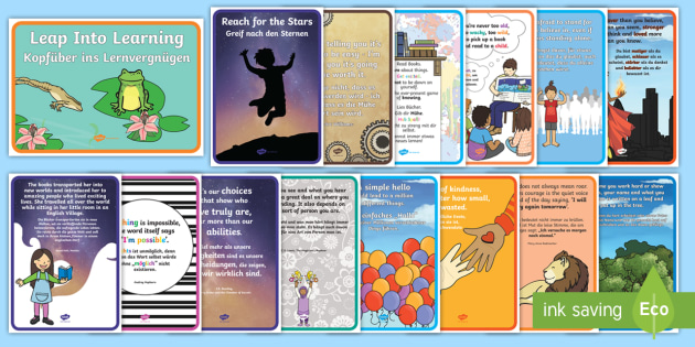 Motivational Posters Display Pack English/German