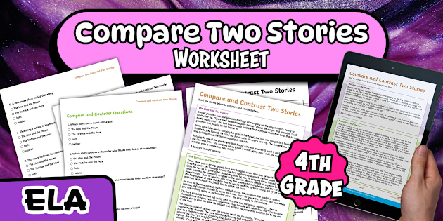 Compare And Contrast Worksheet 4th Grade Reading
