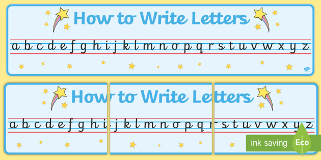 Star Themed Cursive Alphabet Display Banner Cursive Alphabet Display 