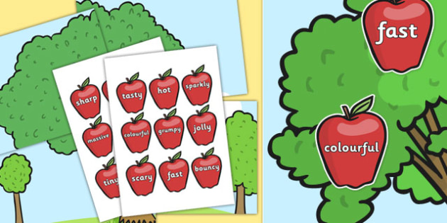 Ambitious Vocabulary Display - Apple Tree wow words