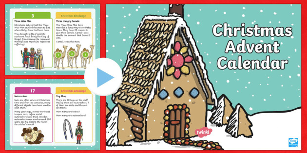 KS1 Maths Advent Calendar PowerPoint (teacher made)