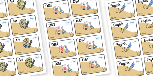 FREE! - Camel Themed Editable Book Labels (teacher made)