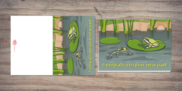 Congrats on Your New Pad Card | Twinkl Party (teacher made)