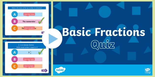 Interactive Fractions Quiz | Twinkl Maths Resources