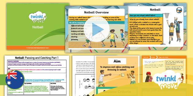 Year 6 Netball: Passing and Catching Drills Lesson Pack