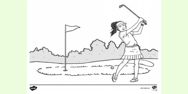 Golf Colouring Pages | Colouring Sheets