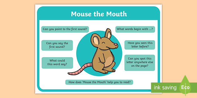 EYFS Guided Reading Strategy Question Mat - Mouse the Mouth