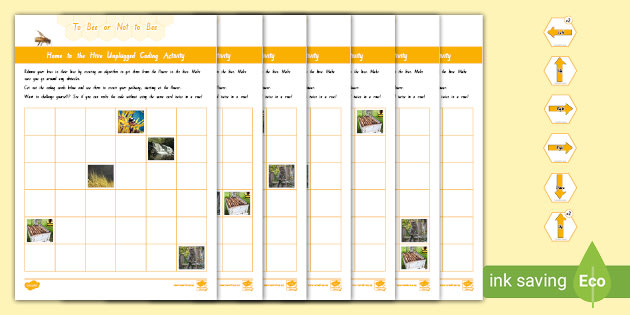 Home to the Hive Unplugged Coding Activity (teacher made)