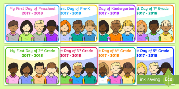 My First Day of School Display Poster