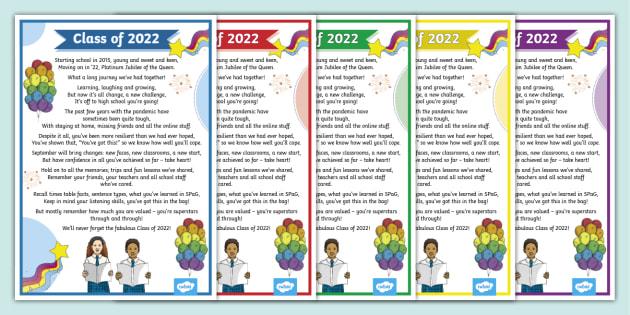 Leaving School Poem – Class of 2022 – Primary Seven