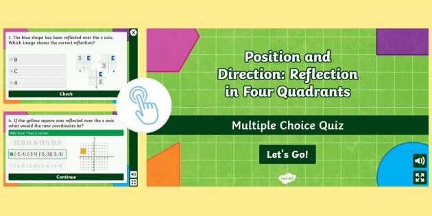 Position and Direction: Reflection in Four Quadrants Multiple Choice Quiz