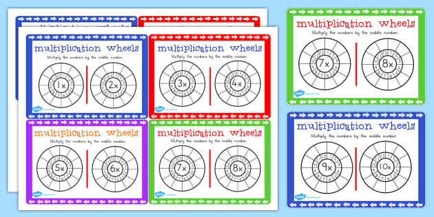 Multiplication Wheels Maths Challenge Cards - australia, maths