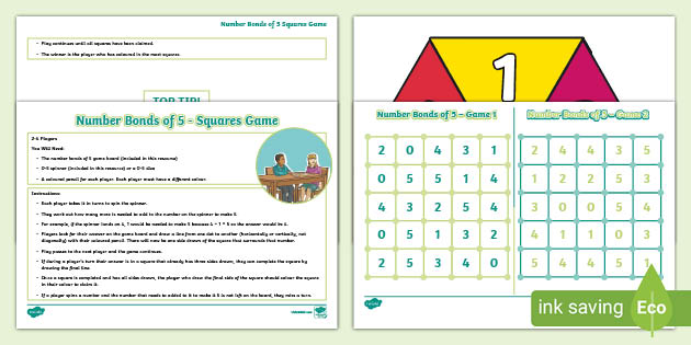 Number Bonds Of 5 Mathematics • Twinkl.ca