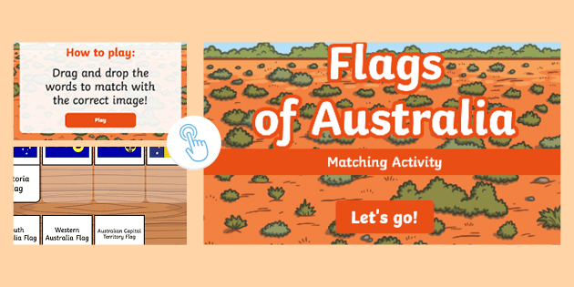 Flags of Australia Matching Activity (teacher made)
