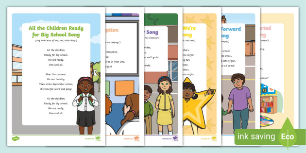 Kindergarten End of Year Rhymes and Songs for Reception Class Pack