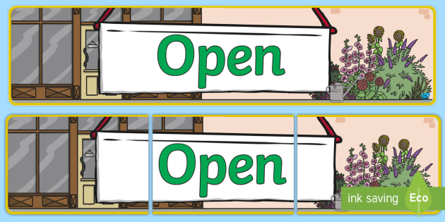 Open Sign Display Banner - open sign, display banner, display, banner, open