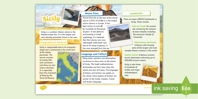 Sicily Landforms Powerpoint