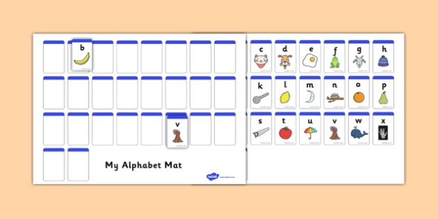 AZ Alphabet Mat Cut and Stick Activity - ESL Alphabet Resources