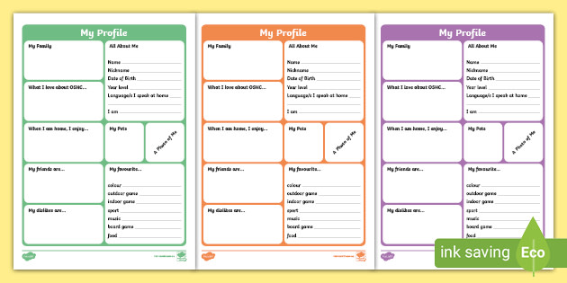 OSHC Child Profile Template (teacher made)