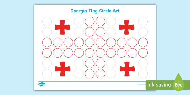FREE! - Georgia Flag Circle Art Worksheet (teacher made)