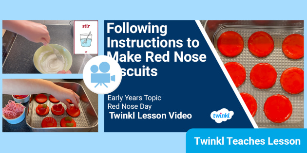 FREE! - Making Red Nose Biscuits Video Lesson | EYFS Baking Video