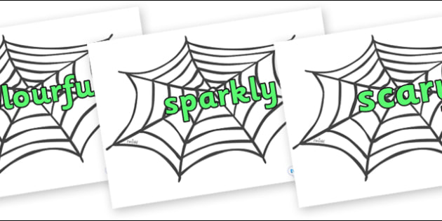FREE! - Wow Words on Spiders Web (teacher made)