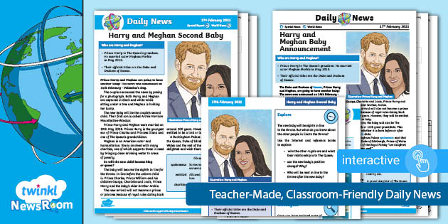 Harry and Meghan Reading Comprehension | Twinkl NewsRoom