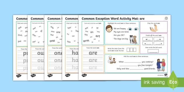 * NEW * Year 1 Common Exception Word Activity Mat Pack 5 - y1