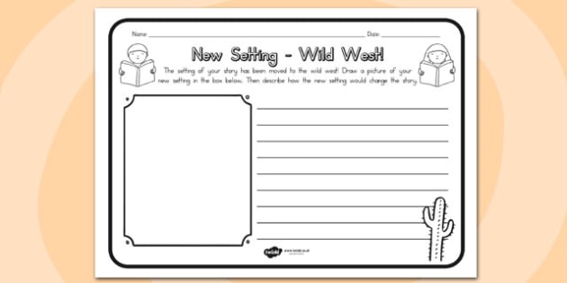 New Setting Wild West Comprehension Worksheet