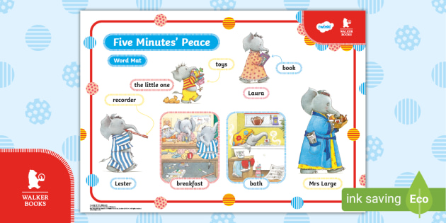 FREE! - Five Minutes' Peace Word Mat (teacher made)