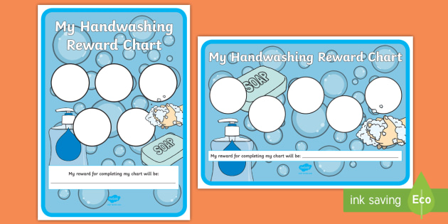 Handwashing 5 Stickers Reward Chart