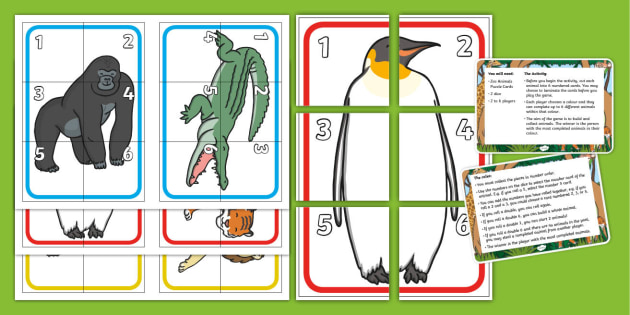 Build a Zoo Animal Game Numeral Version Busy Bag Prompt Card and ...