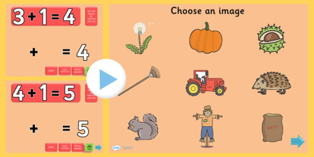 Autumn Themed Addition PowerPoint (teacher made)