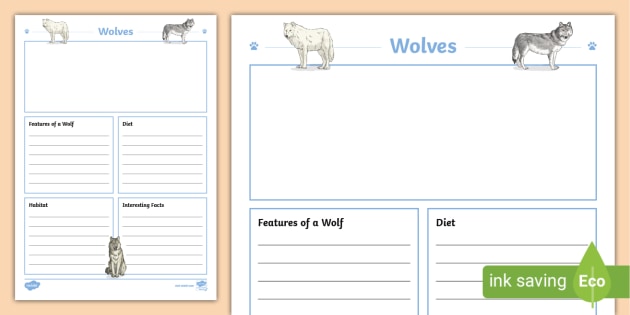 Wolf Fact File Template (Hecho por educadores)