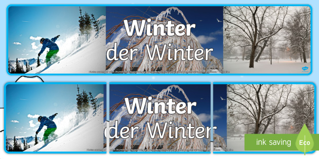 Four Seasons Photo Display Banner Winter English/German